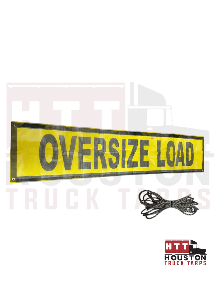 Mesh Oversize Load Banner 18” x 84” With Rope 1 Sided Letters Size 12 ...