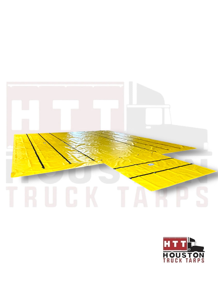 1 Piece Yellow Tarp 8'Drop x 27'Long 18-OZ – Houston Truck Tarps